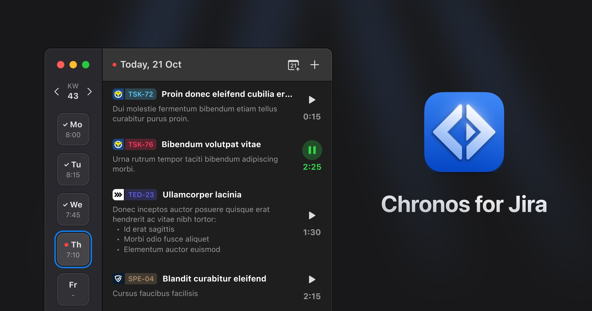 Chronos for Jira - Time Tracking made easy
